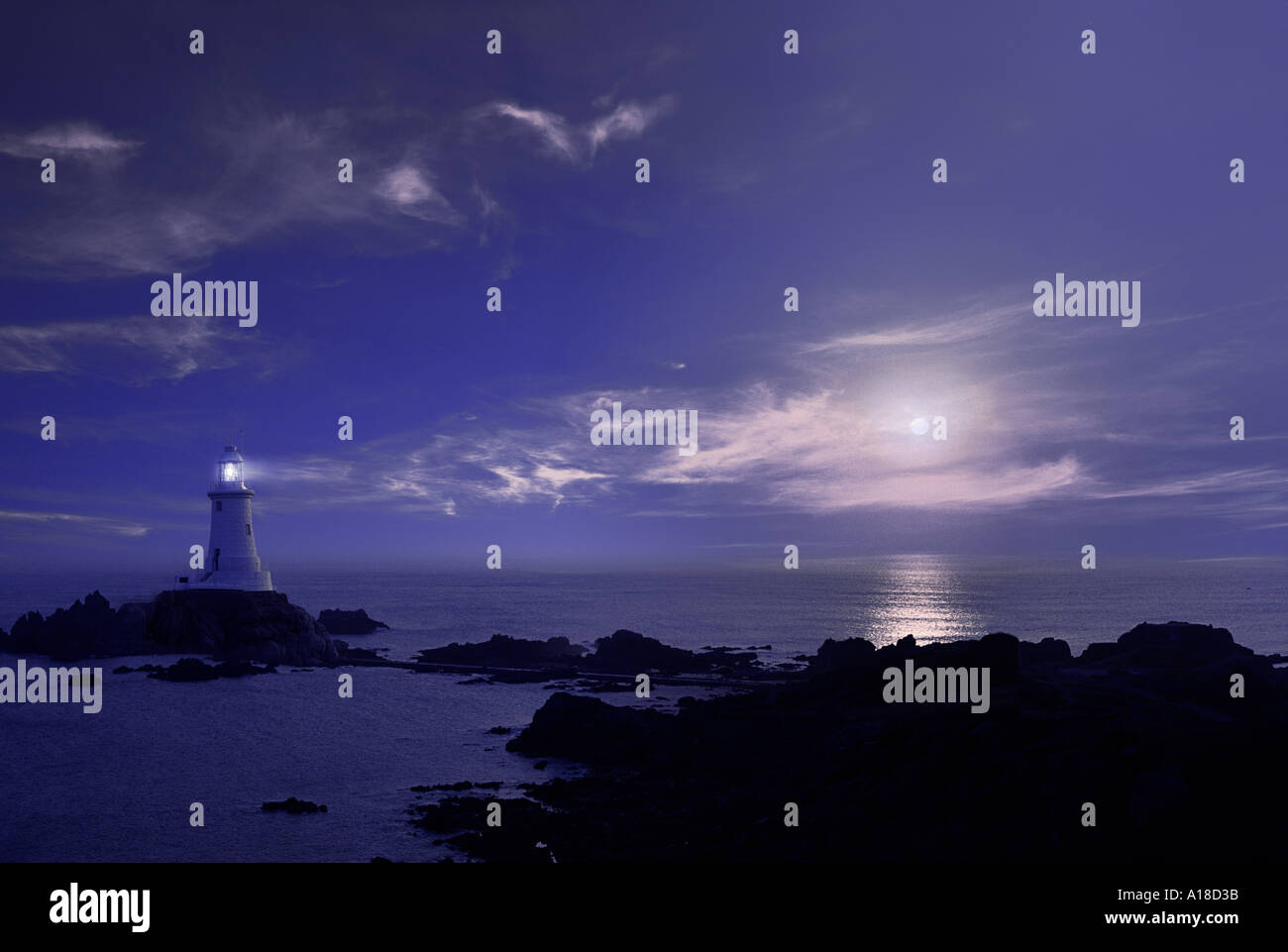 Jersey channel islands lighthouse hi-res stock photography and images ...