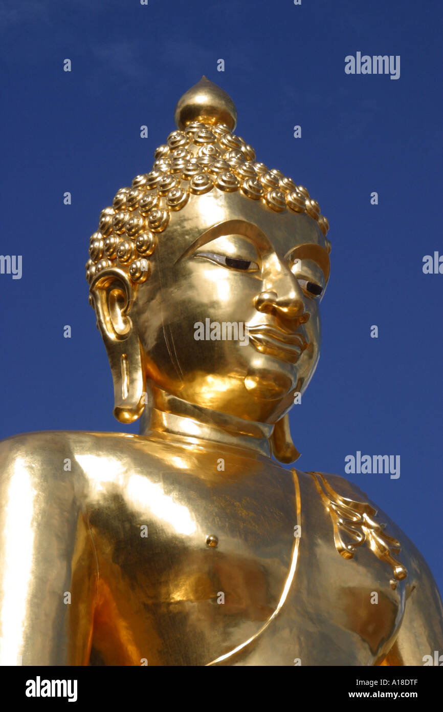 Gold buddha at Sop Ruak, Golden Triangle, northern Thailand Stock Photo ...