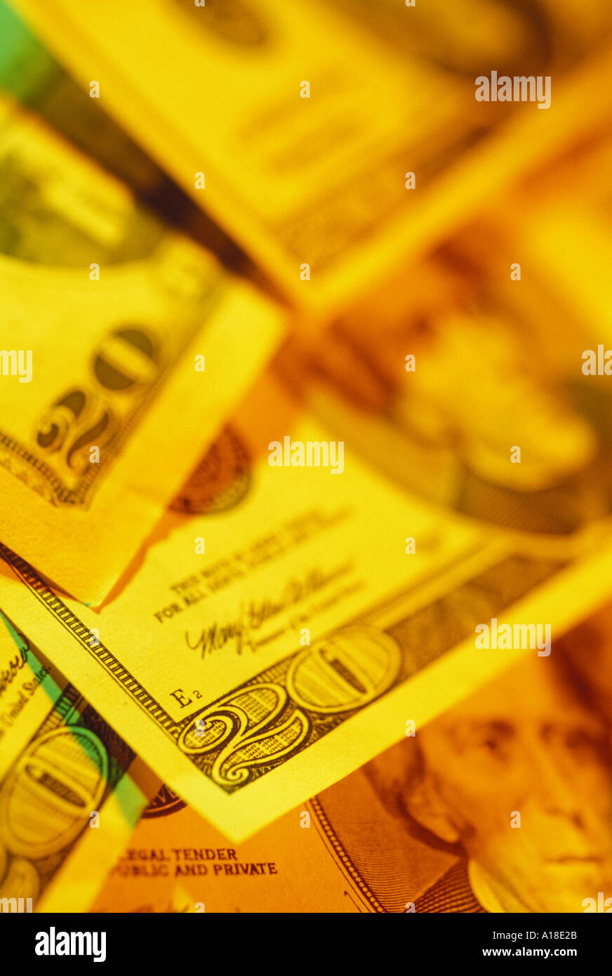 Close up of American twenty dollar bill Stock Photo - Alamy