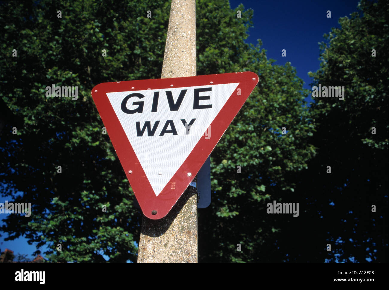 GIVE WAY SIGN Stock Photo - Alamy
