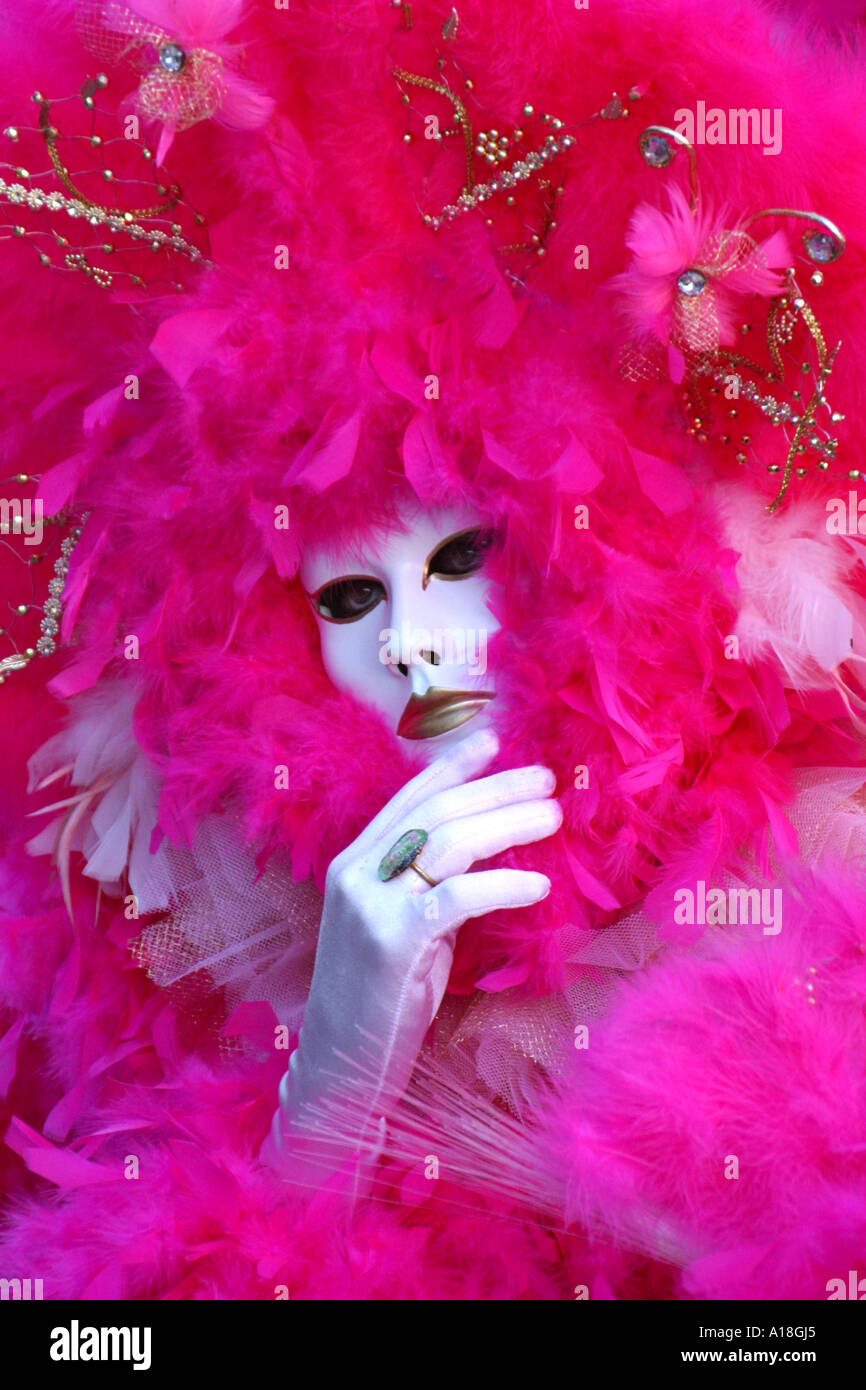 Masked character, Venice Carnival Stock Photo - Alamy