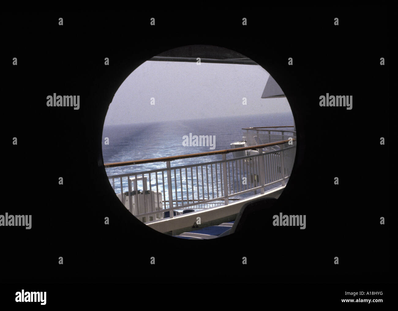 a cruise ship port hole Stock Photo - Alamy