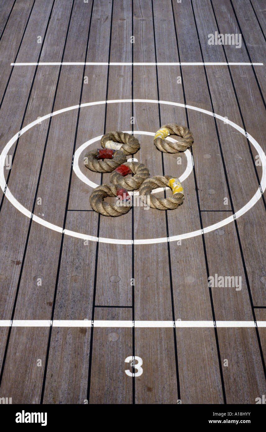 deck quoits on a cruise ship Stock Photo - Alamy