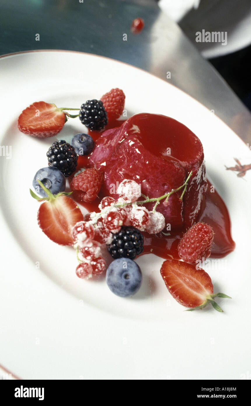 a summer pudding at Wiltons restaurant London Stock Photo - Alamy