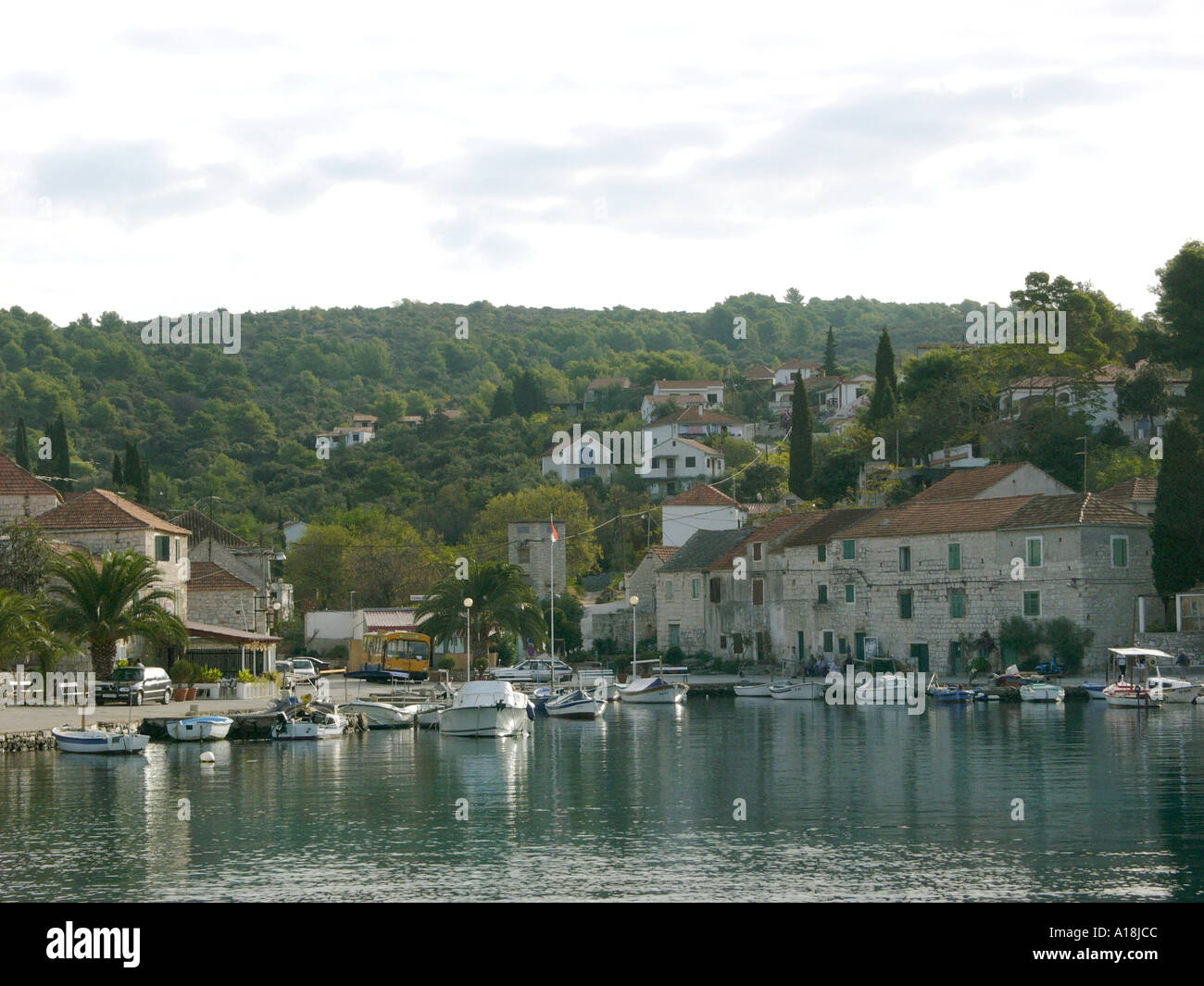 Maslinica harbour on the island of Solta Croatia Stock Photo - Alamy
