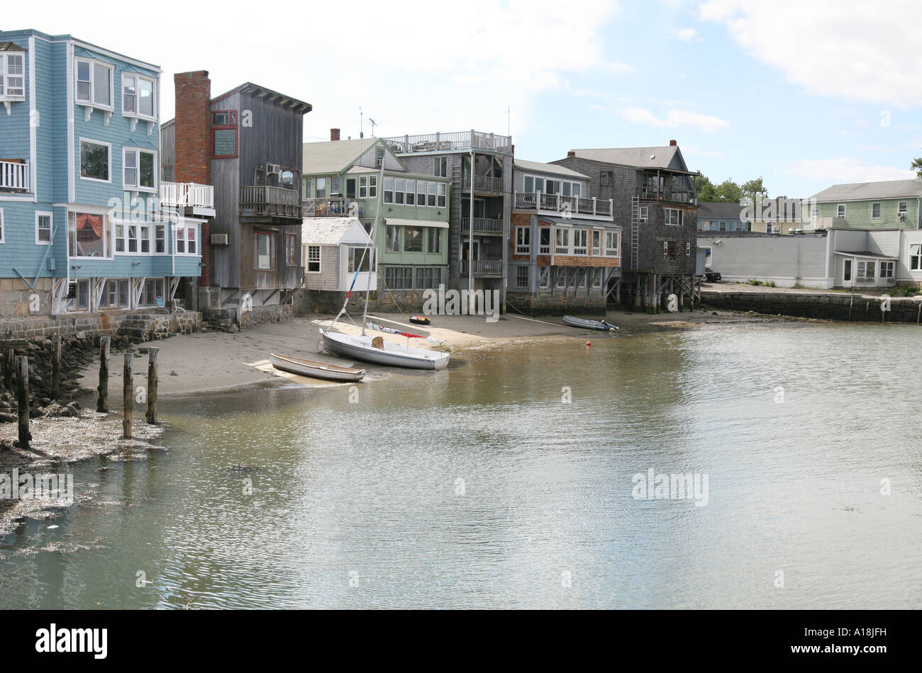 Residences in Bear Skin Neck, Rockport, Massachusetts, USA Stock Photo ...