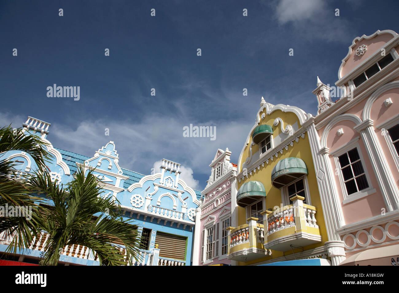 example of typical dutch design architecture oranjestad aruba caribbean ...