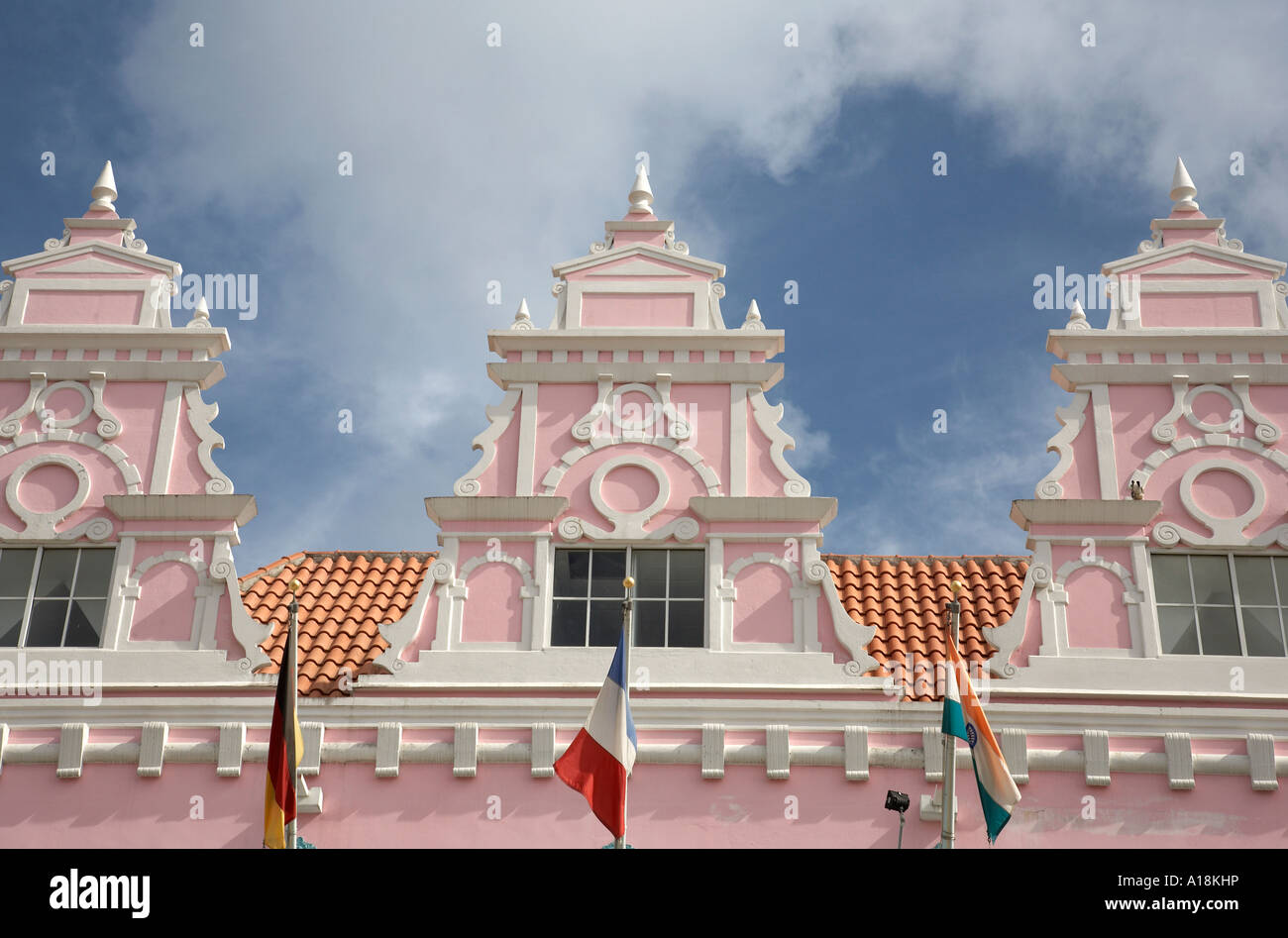 example of typical dutch design architecture oranjestad aruba caribbean ...