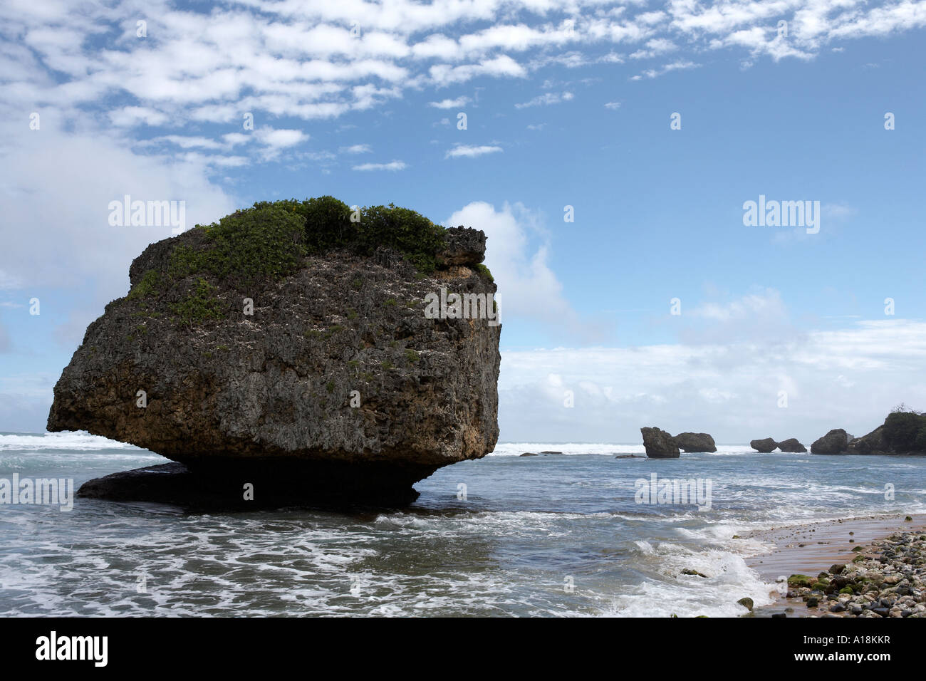 rock formation bathsheba cattlewash beach barbados caribbean west ...