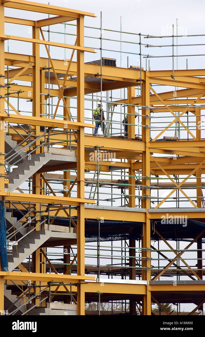 construction site with scaffolding Stock Photo - Alamy
