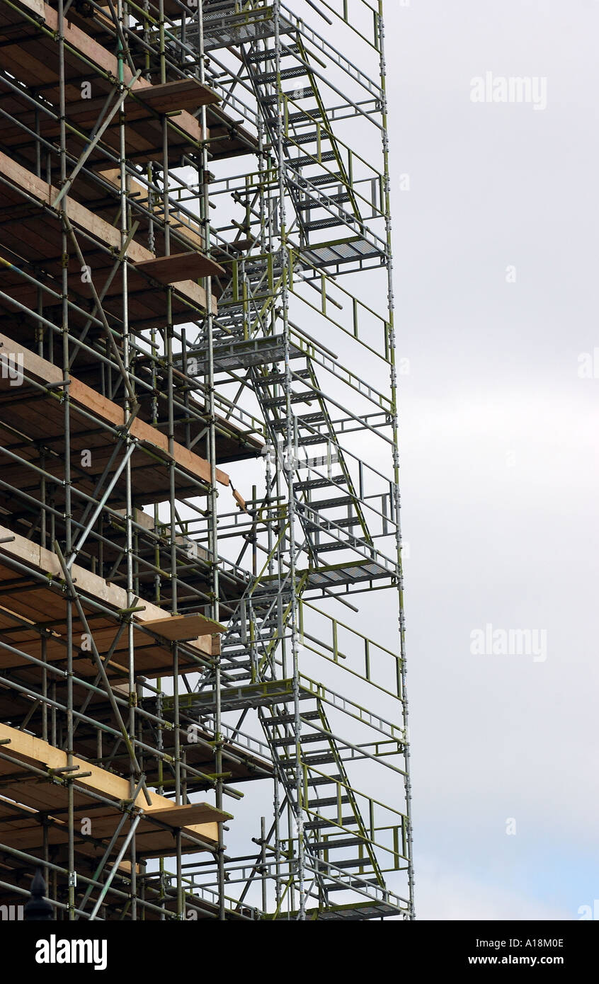 construction site with scaffolding Stock Photo - Alamy