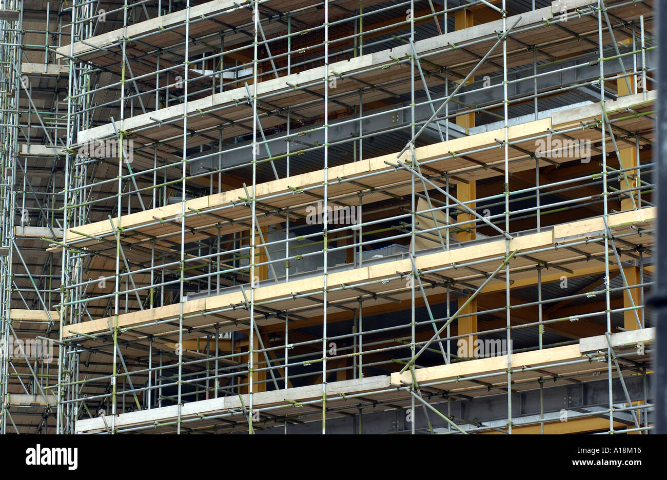 construction site with scaffolding Stock Photo - Alamy