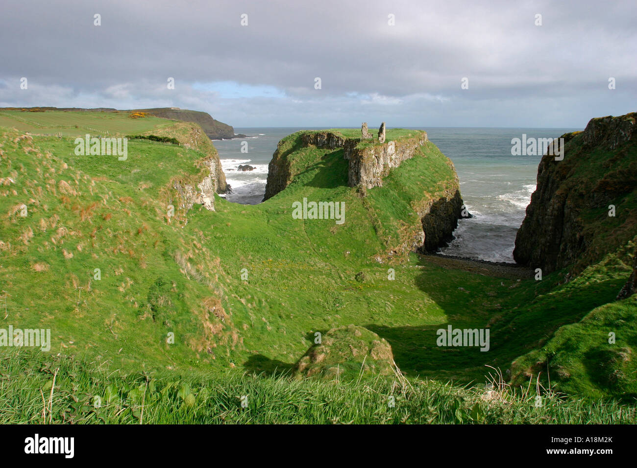 UK County Antrim Dunseverick castle Stock Photo - Alamy