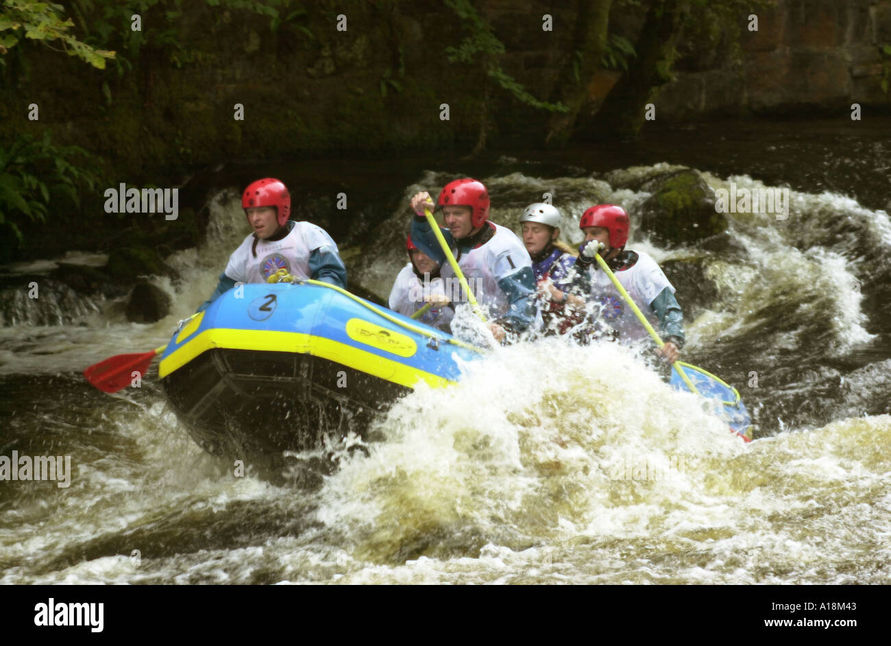 whitewater rafting extreme watersports Stock Photo - Alamy