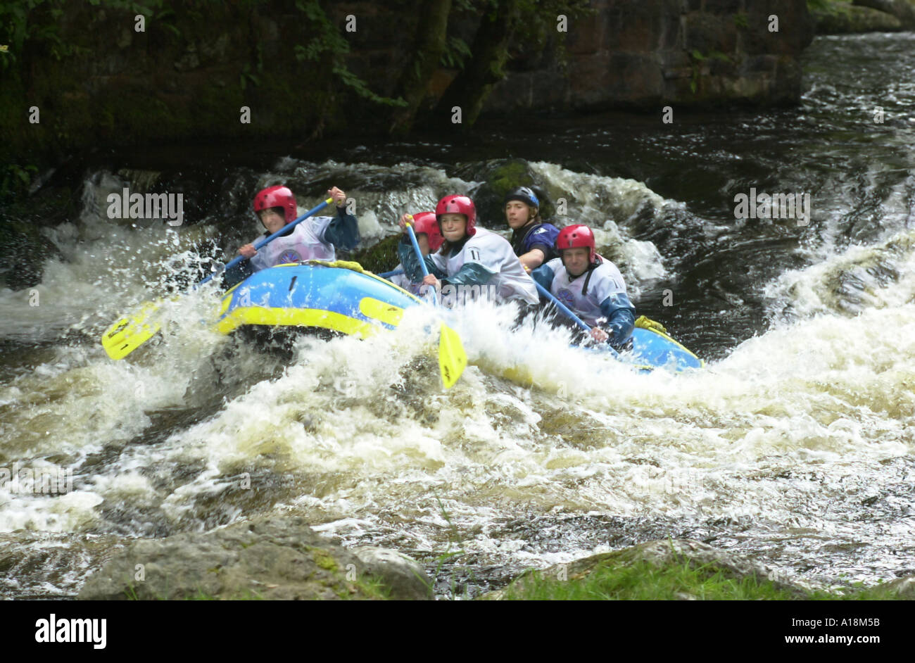 whitewater rafting extreme watersports Stock Photo - Alamy