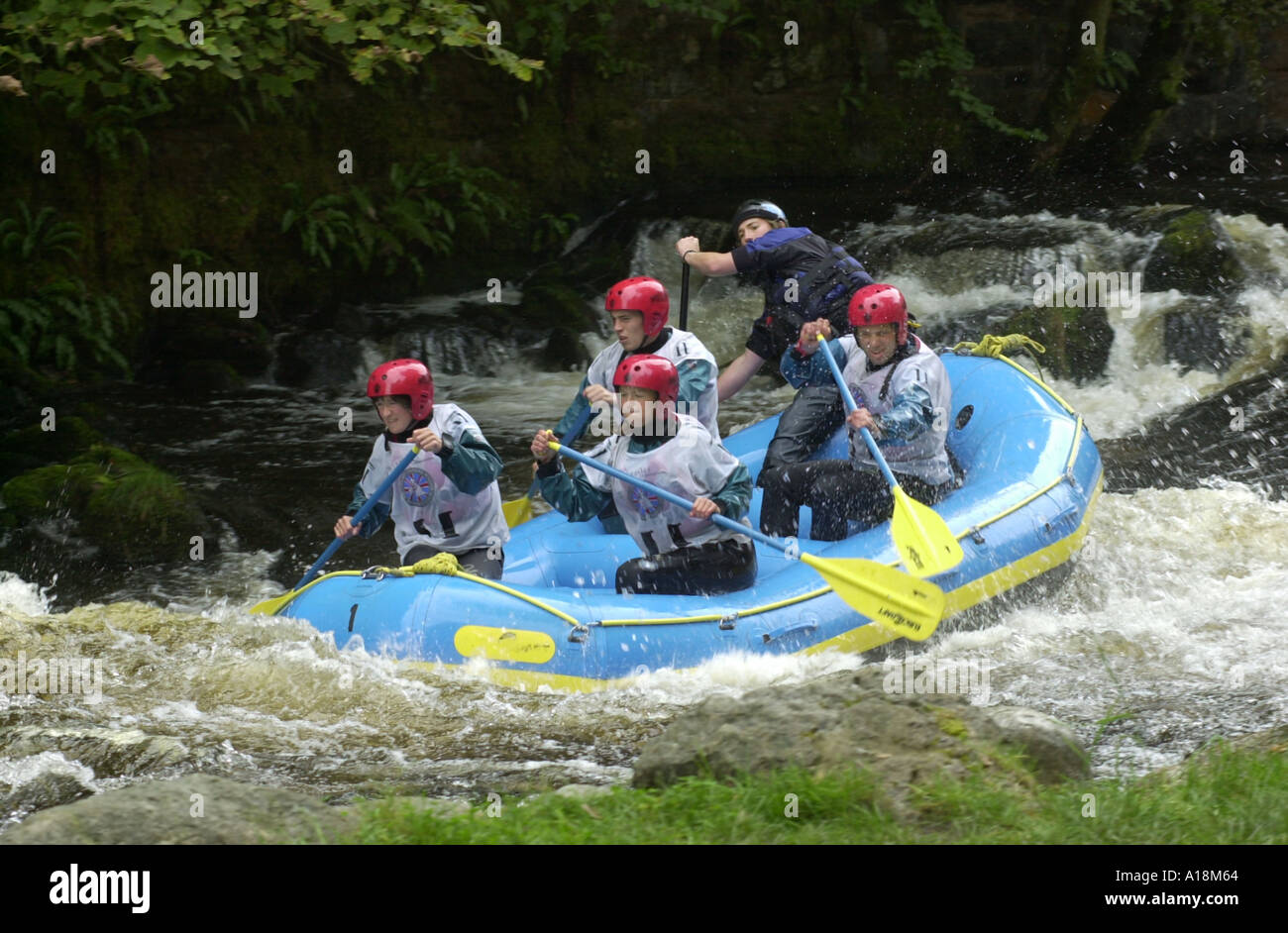 whitewater rafting extreme watersports Stock Photo - Alamy