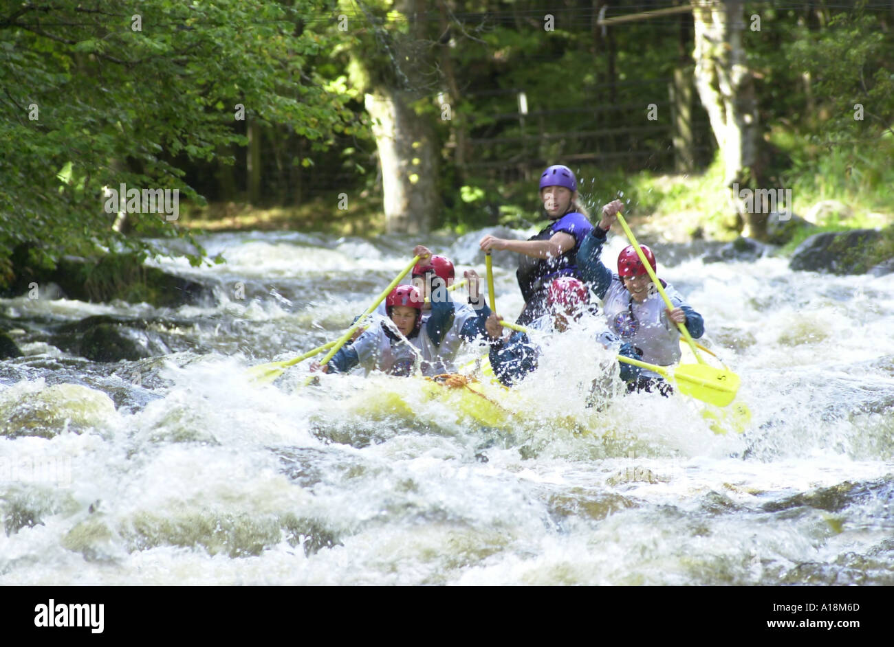 whitewater rafting extreme watersports Stock Photo - Alamy