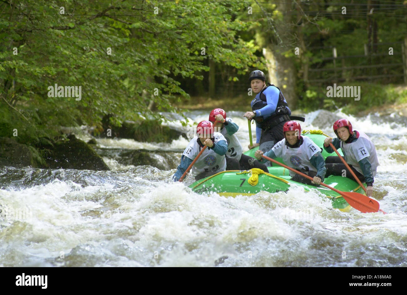 whitewater rafting extreme watersports Stock Photo - Alamy