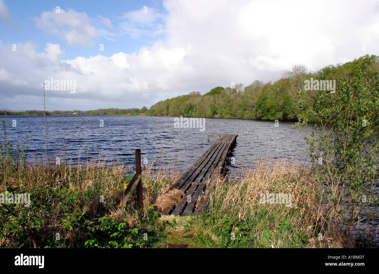 County Fermanagh Letter jetty on Lower Lough Erne Stock Photo - Alamy