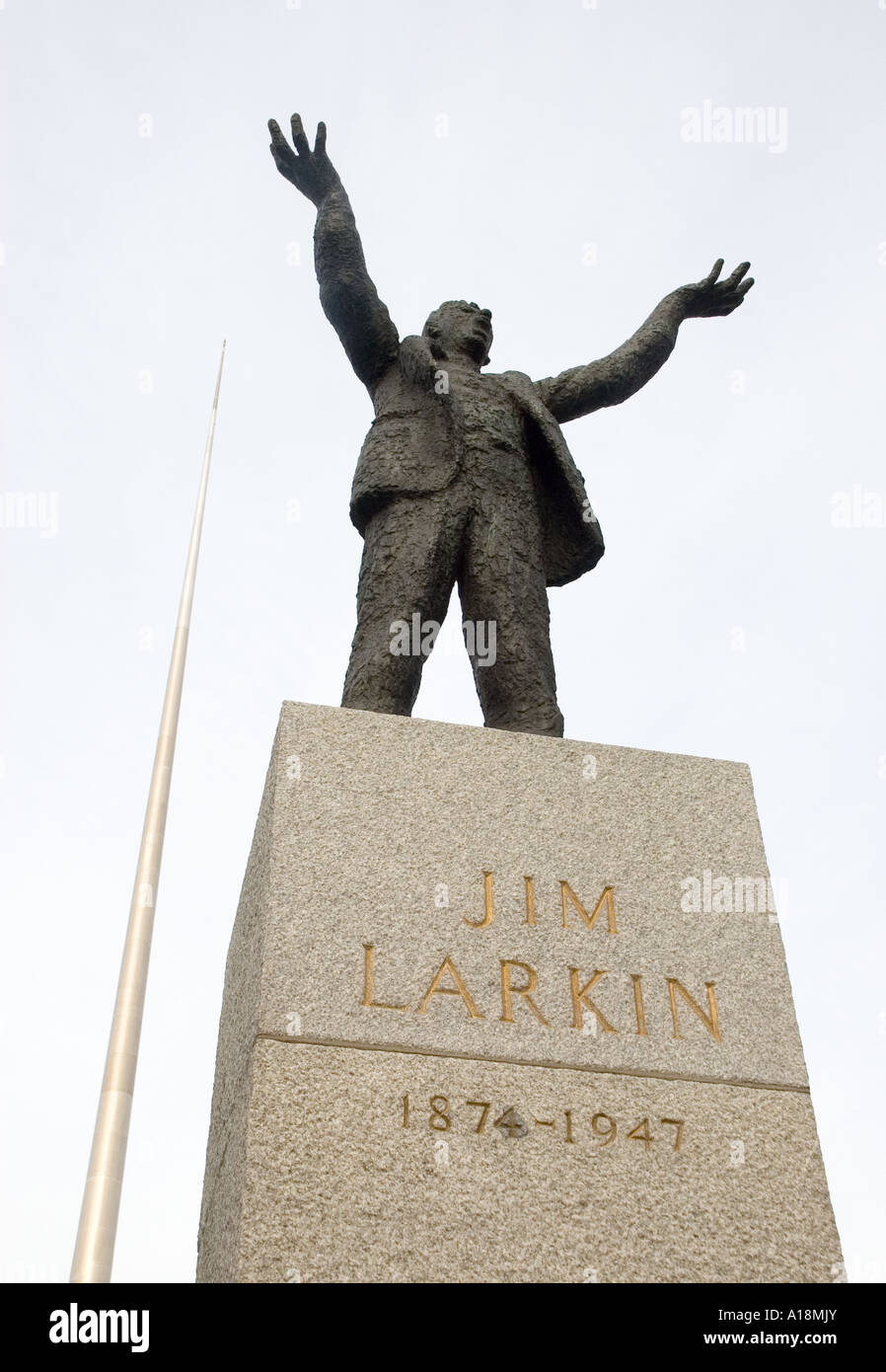 Jim Larkin Statue in O'Connell Street Dublin Ireland Stock Photo - Alamy