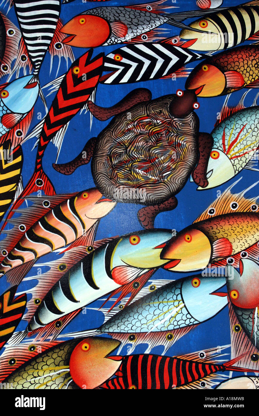 ZANZIBAR - Tinga Tinga painting Stock Photo - Alamy