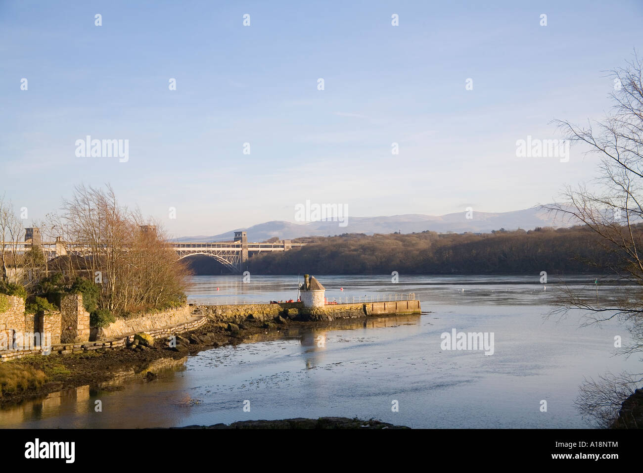 LLANFAIRPWLLGWYNGYLL ISLE OF ANGLESEY NORTH WALES UK December Looking ...
