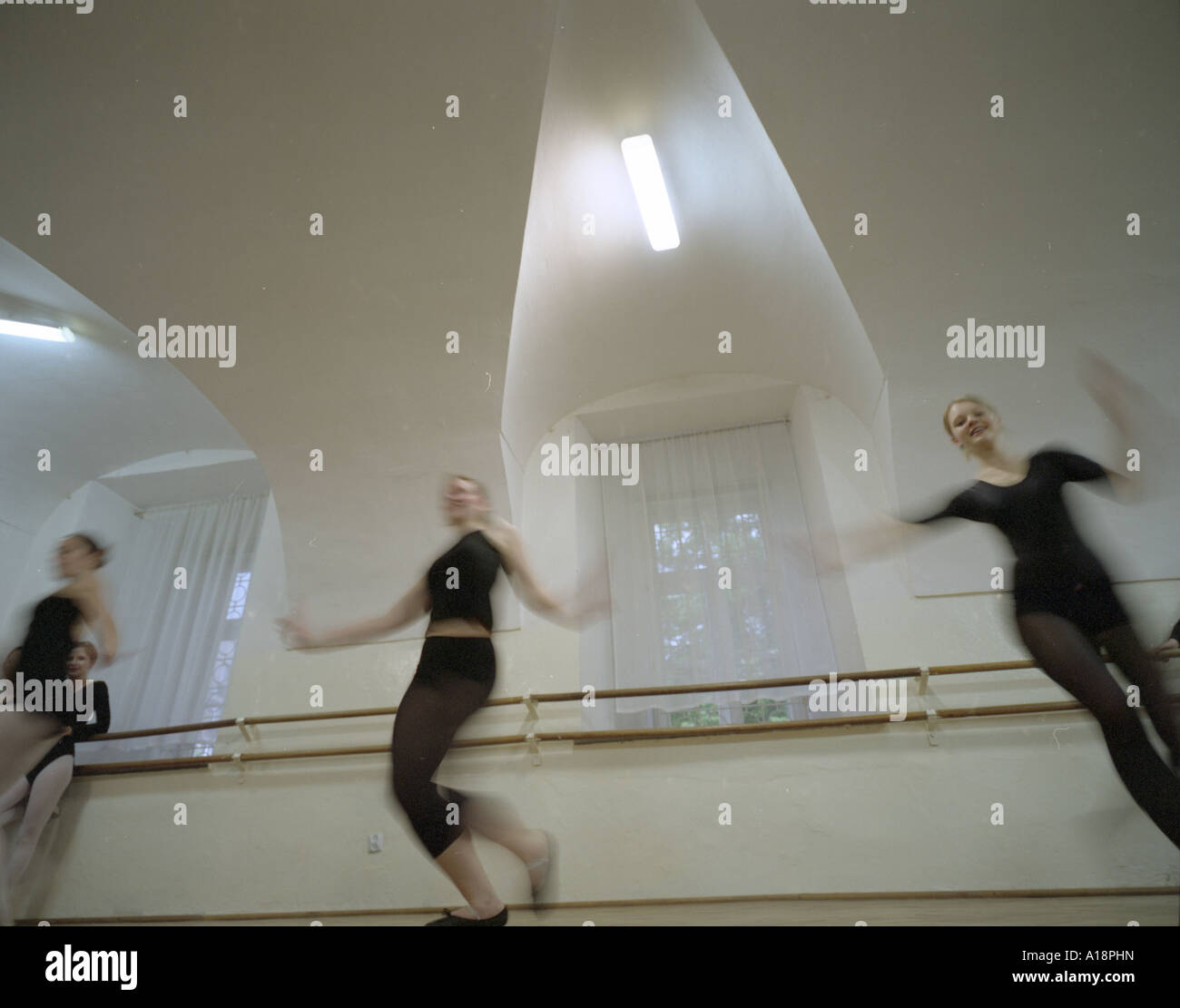 Young ballet dancers from Poland training at dance workshops in Lublin ...