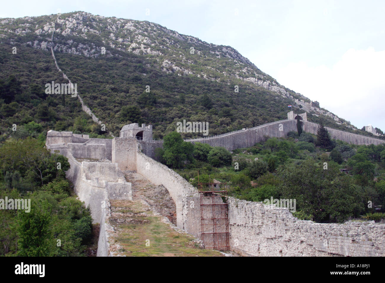 CROATIA - walls at Ston Stock Photo - Alamy