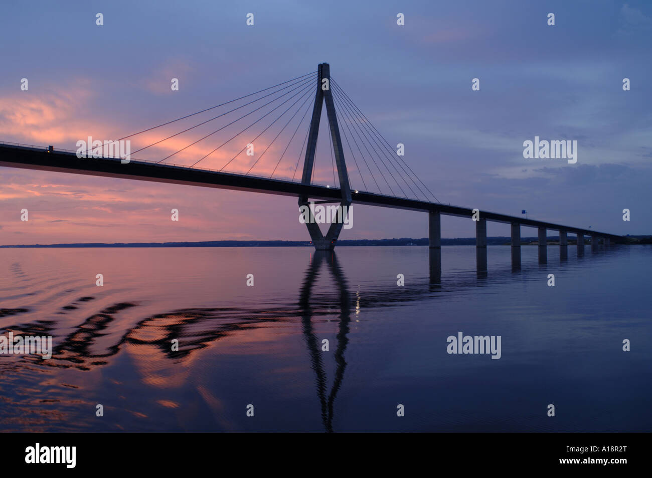 Faro Bridge between Sjaelland and Falster islands in Denmark Stock ...