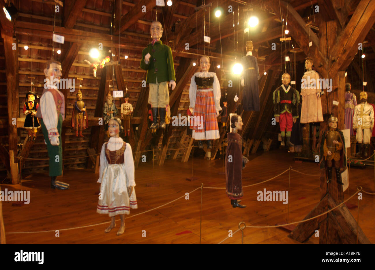 The Marionette Museum in the town of Cesky Krumlov Czech Republic ...