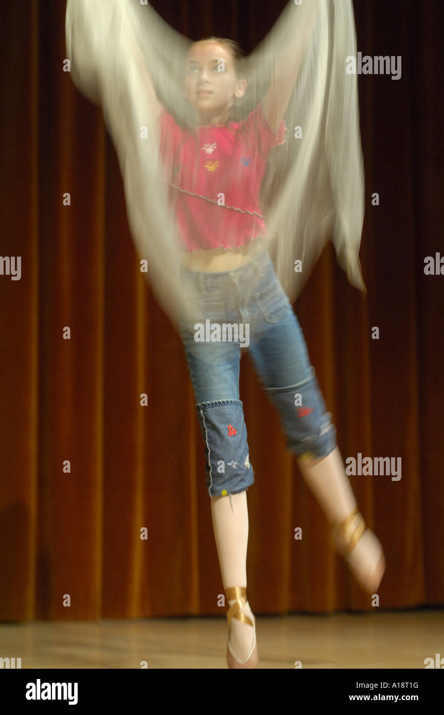 A young Ukrainian ballet dancer during rehearsals of Lublin Ballet ...