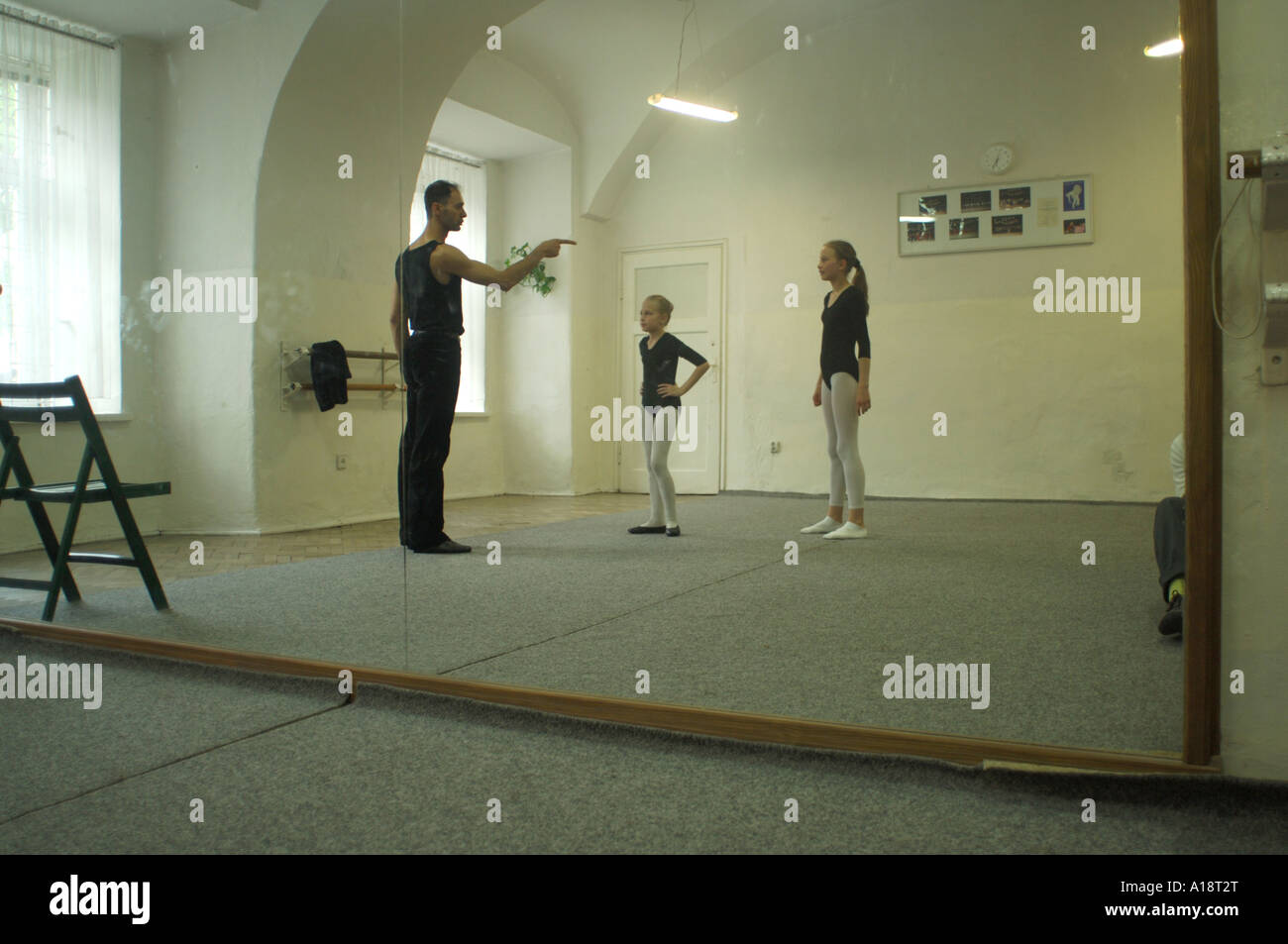Young ballet dancers from Poland training at dance workshops in Lublin ...