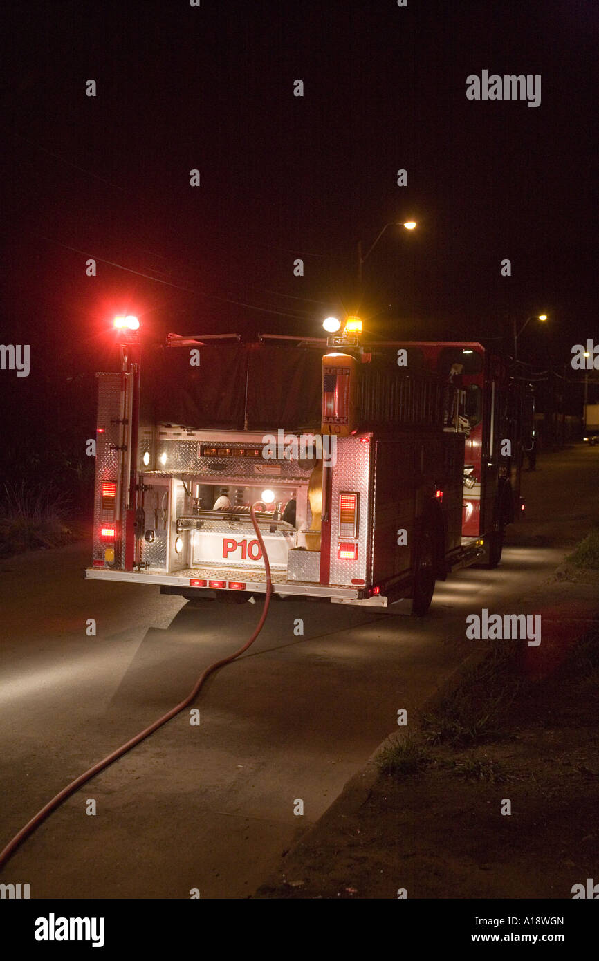 American fire engine at scene hi-res stock photography and images - Alamy