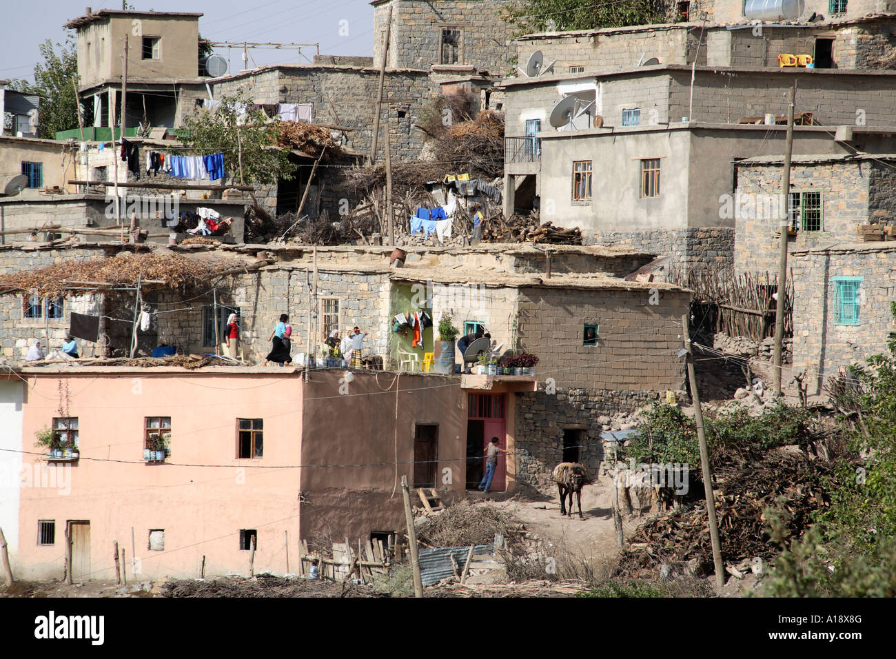 Turkish hillside village. Eastern Turkey Stock Photo - Alamy