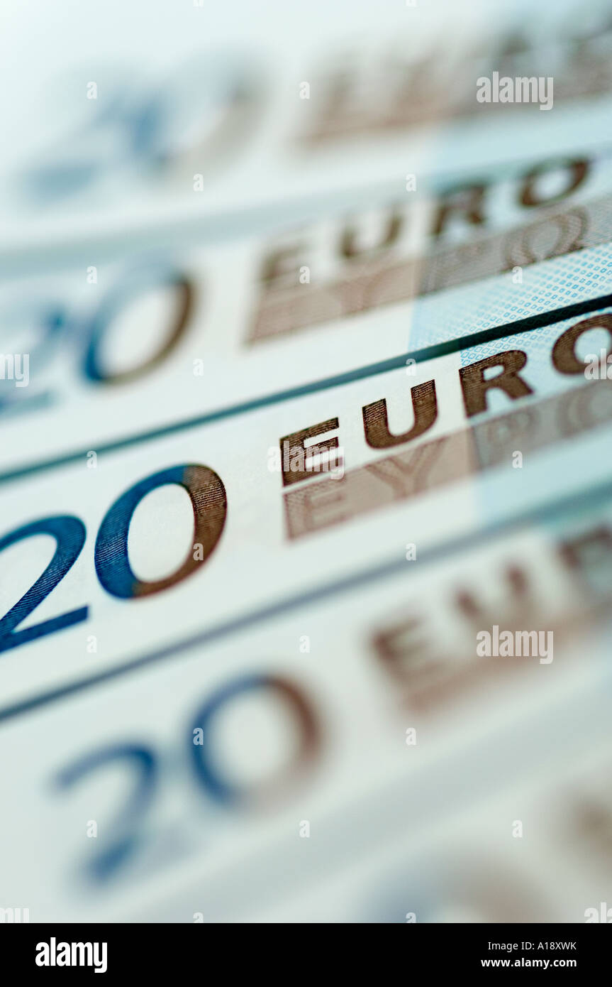 Twenty euro banknote europe currency money economy notes hi-res stock ...