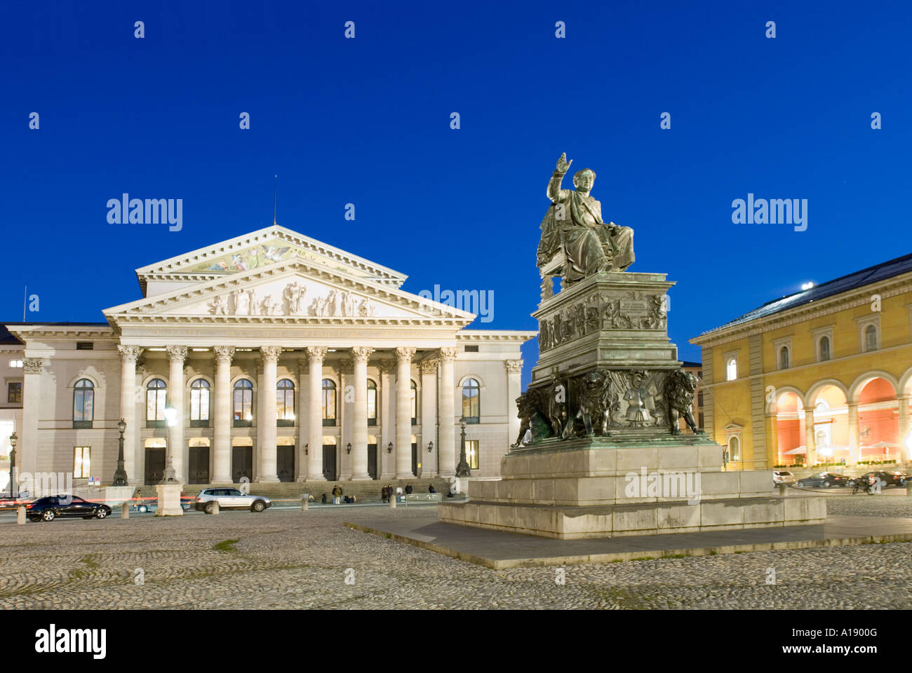 Max Joseph Platz Square and Statue of King Max Joseph and Bavarian ...