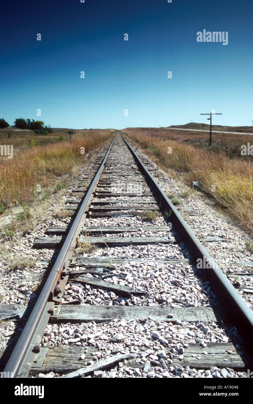 Railway track USA Stock Photo - Alamy