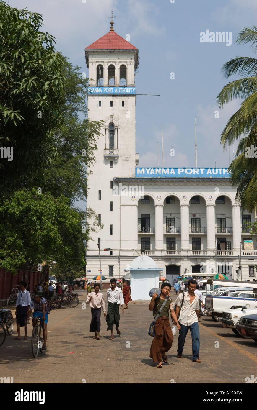 Port Authority building Myanma Yangon Myanmar Rangoon Burma 2006 Stock ...