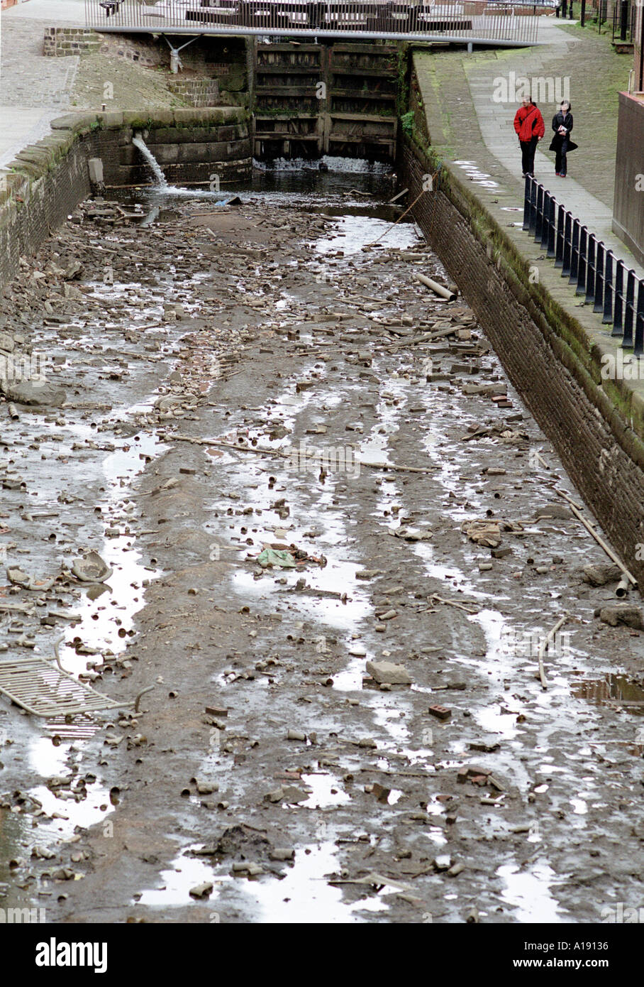 Drained Canal in Manchester England UK photo Don Tonge Stock Photo - Alamy