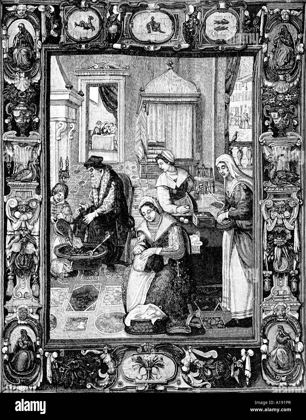 Intricate tapestry Black and White Stock Photos & Images - Alamy