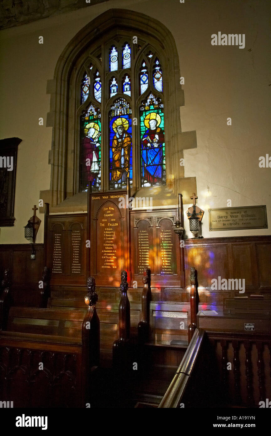 The War Memorial at St Mary s Chapel at the privately owned Snape ...