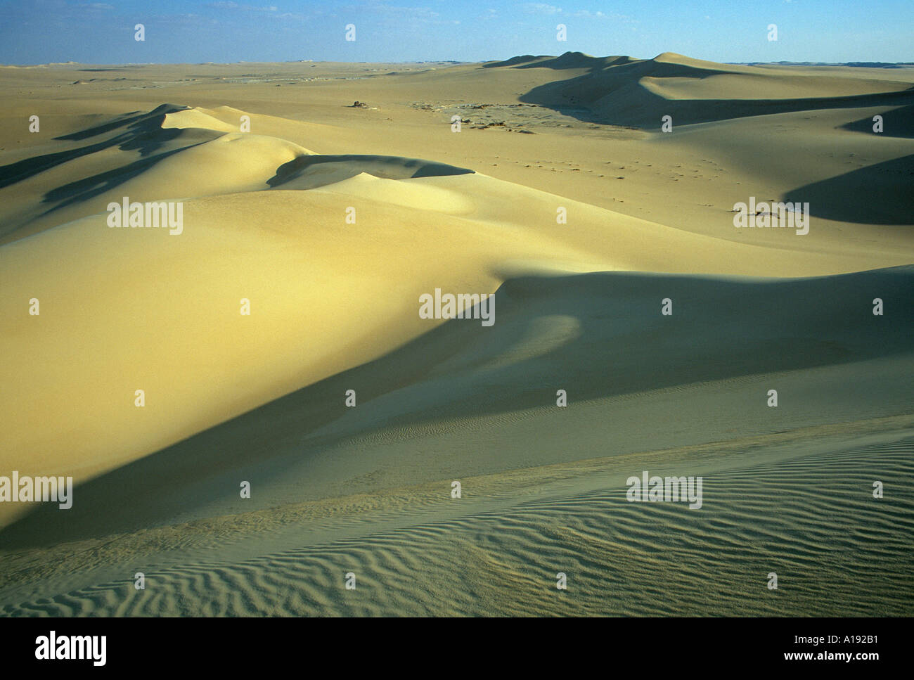 Desert Landscape Siwa region Sahara Western desert Egypt Stock Photo ...