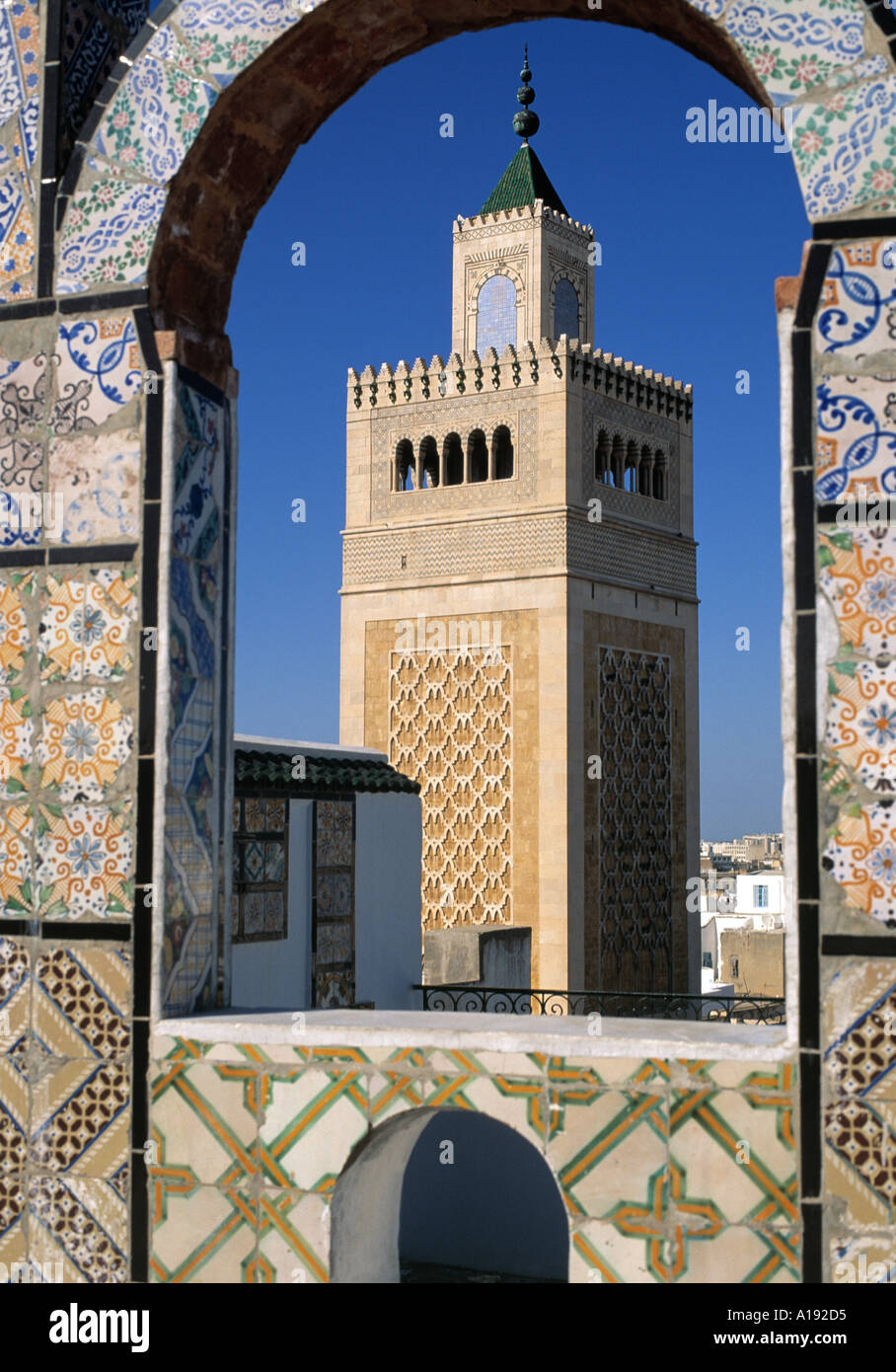 Tower of Zitouna Mosque Tunis Tunisia Stock Photo - Alamy