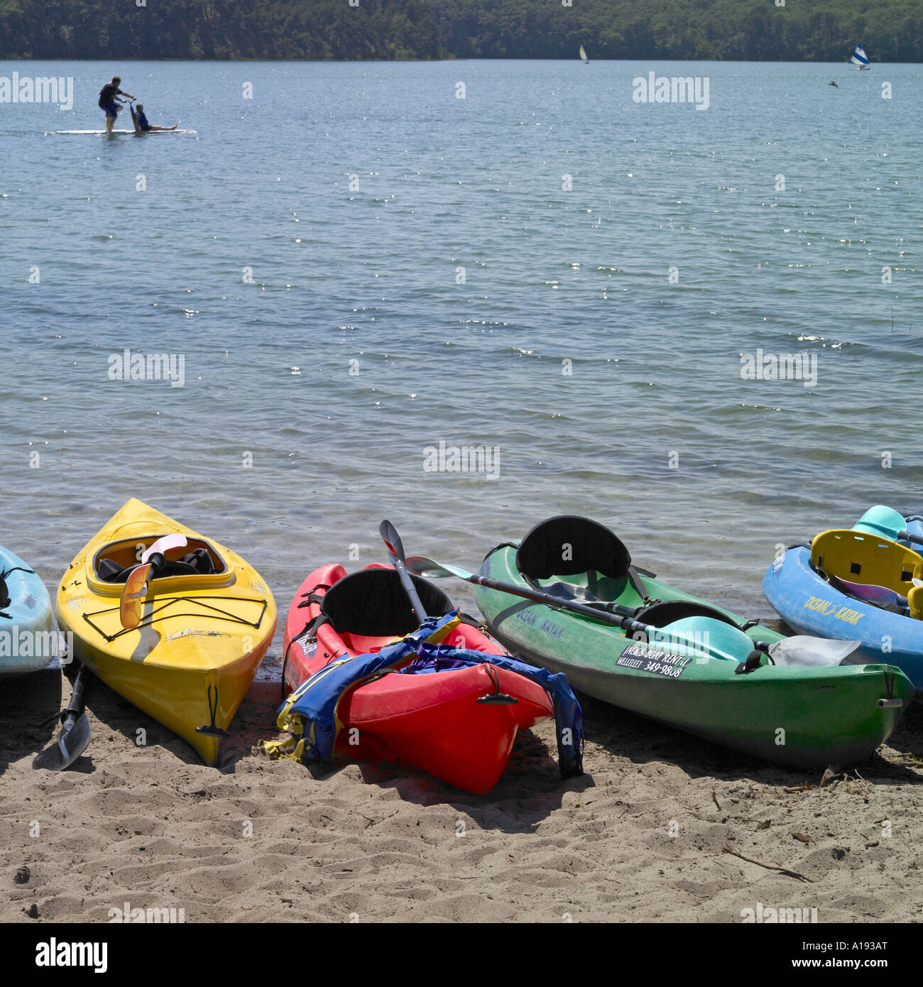 Clear kayaks on vibrant beach hi-res stock photography and images - Alamy
