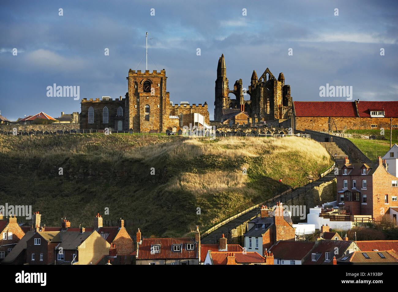 St Mary s Parish Church the 199 Steps and St Hilda s Abbey Whitby North ...