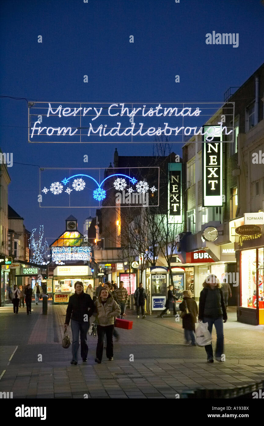 Middlesbrough Cleveland Christmas Decorations at Binns Corner Stock ...