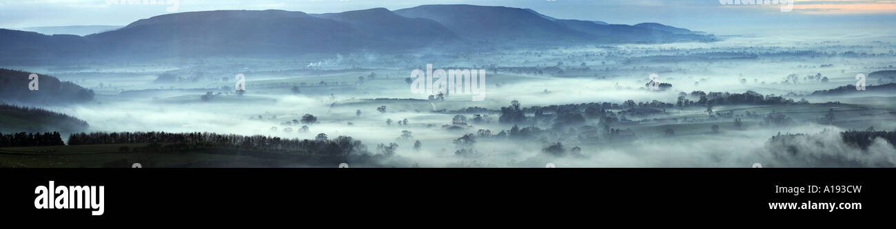 Panoramic shot of the Cleveland Hills from Kildale Moor North Yorkshire ...
