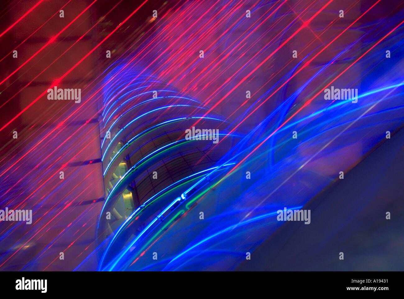 Abstract view of neon light patterns in Las Vegas Nevada Stock Photo ...