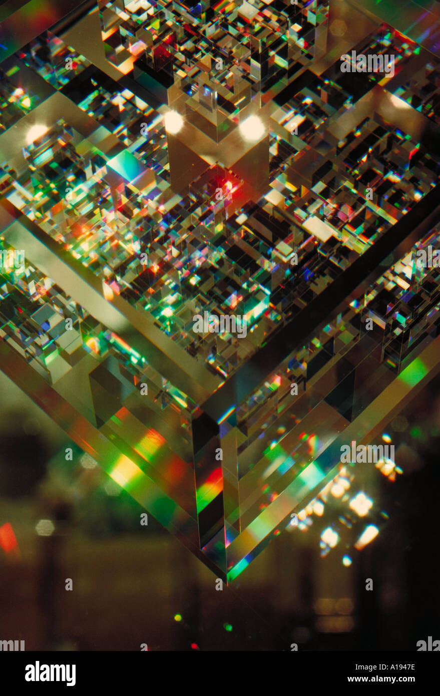 Prisms in crystal Stock Photo - Alamy