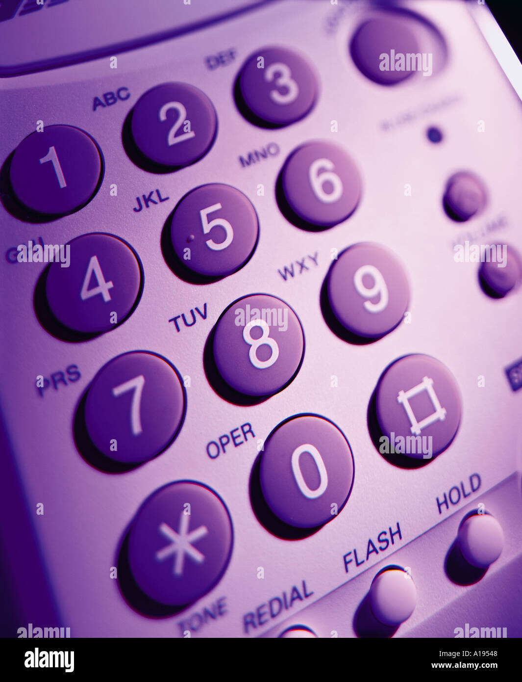 Close up of telephone keypad with blue light Stock Photo - Alamy